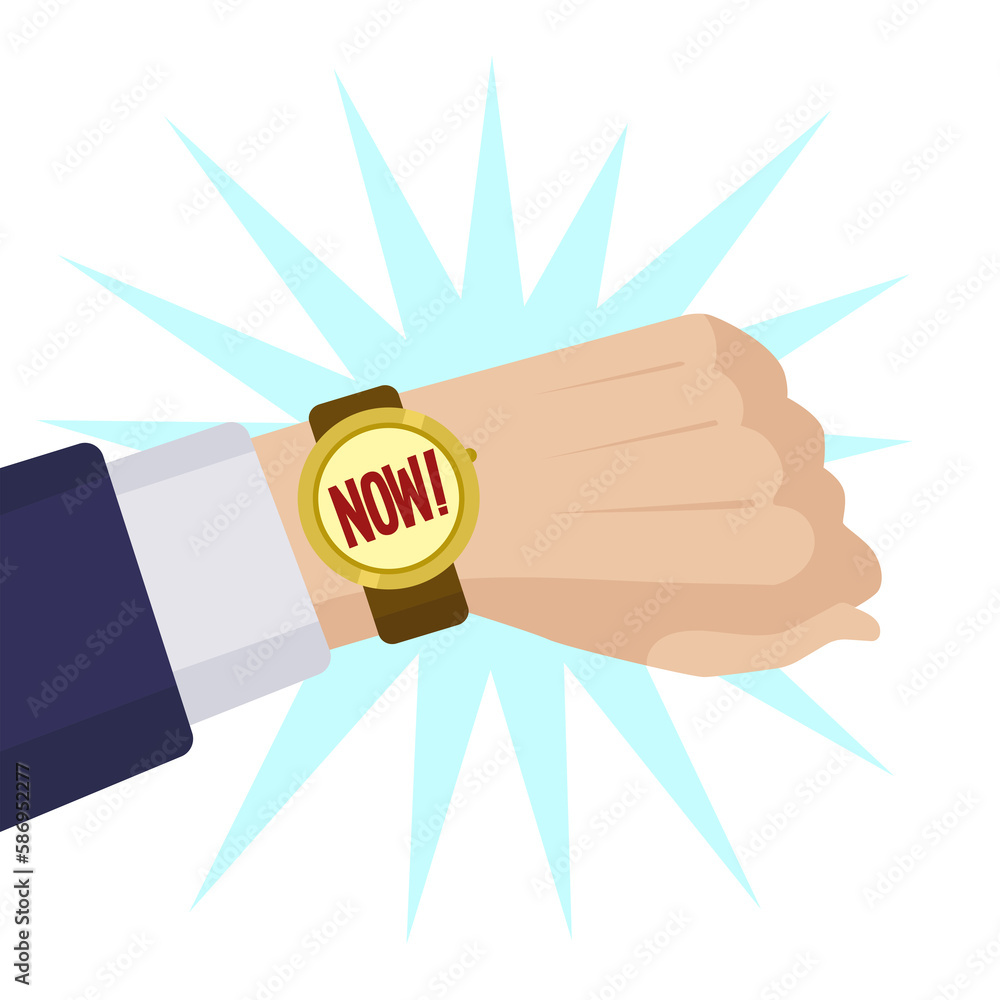 Wrist watch show now cartoon PNG illustration with transparent ...
