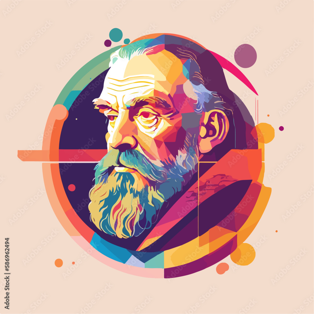 Photo & Art Print An illustration and vector of astronomer Galileo ...