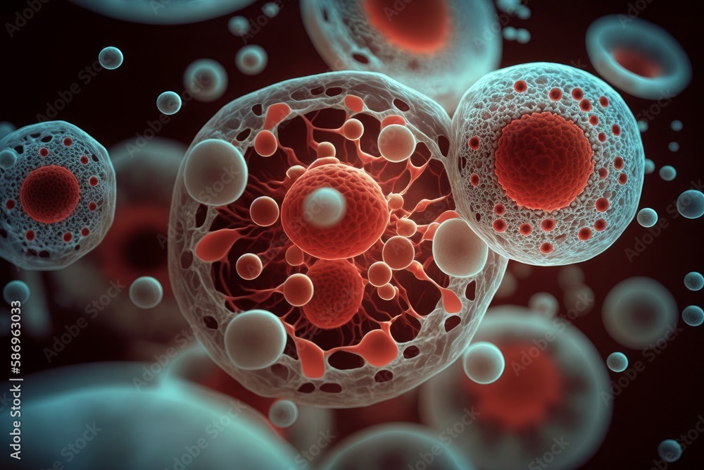 human blood cells realistic created with Generative AI technology Stock ...