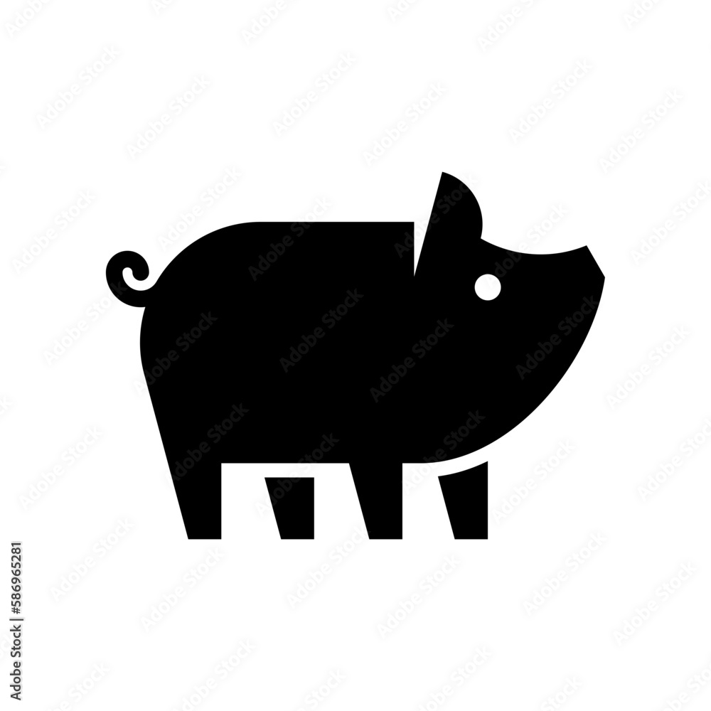 Pig Logo. Icon design. Template elements Stock Vector | Adobe Stock