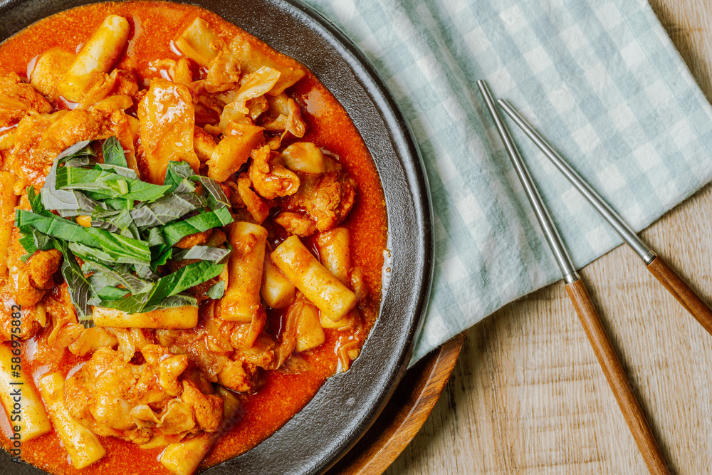 Dakgalbi, korean style Spicy Stir-fried Chicken with rice cake, Chicken ... Dakgalbi, korean style Spicy Stir-fried Chicken with rice cake, Chicken ...