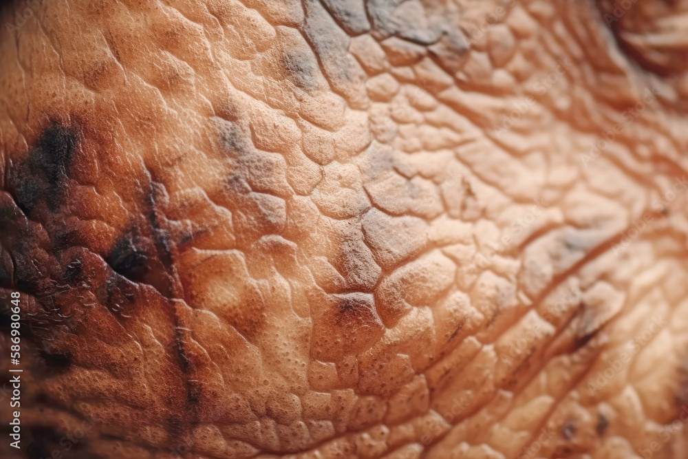 Old wrinkled human skin with pigmentation background. Created with ...