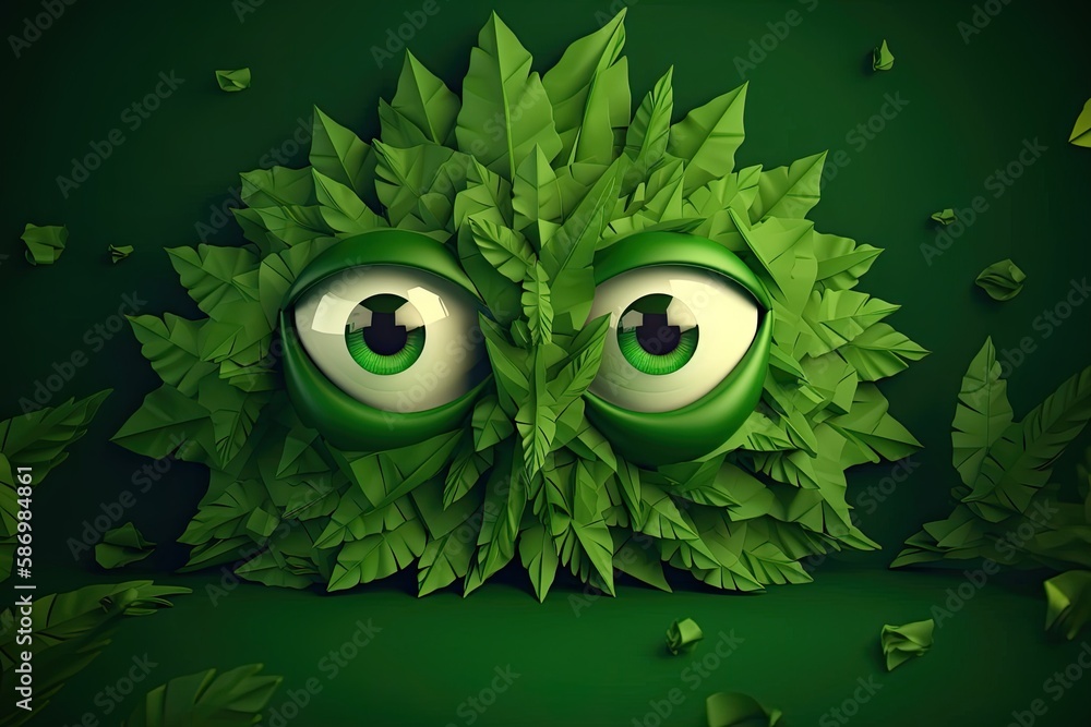 Character with Cannabis Leaf and Marijuana for Alternative Health ...