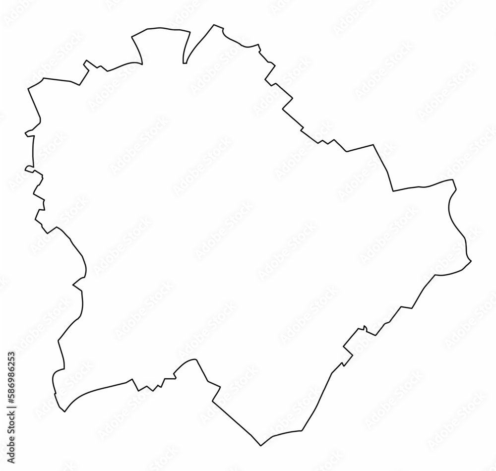 Budapest outline map Stock Vector | Adobe Stock