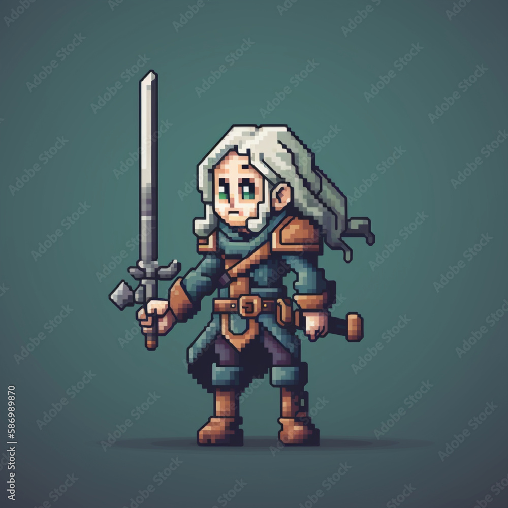 2d pixel art gaming character Stock Illustration | Adobe Stock