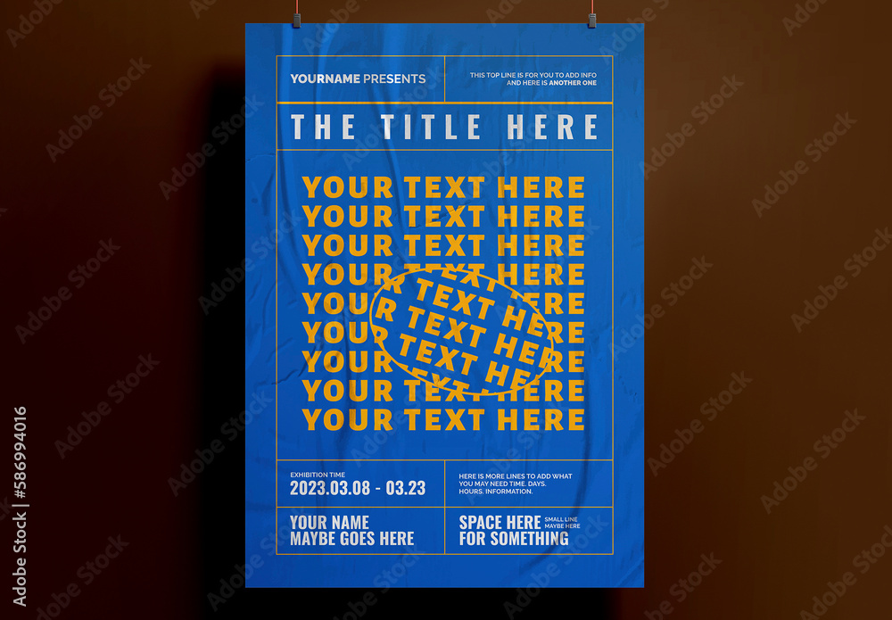 Typography Poster or Flyer Template 01 Stock Template | Adobe Stock