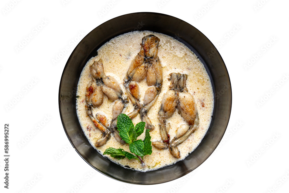frog legs fried meat cuisine french food meal food snack on the table ...