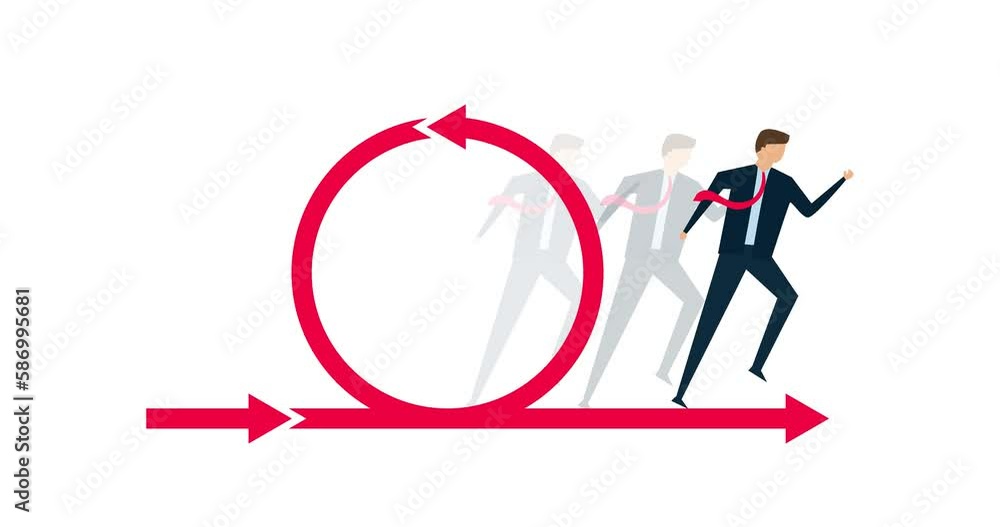 4k animation of Agile methodology for business or software development ...