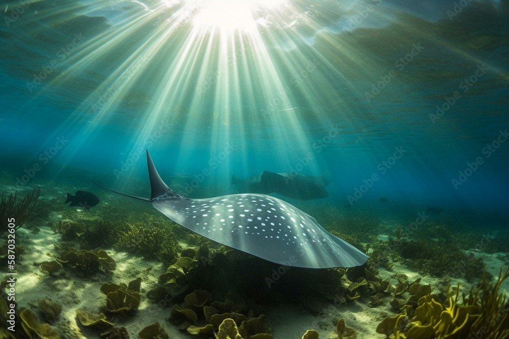 The different types of rays and their behavior Generative AI Stock ...