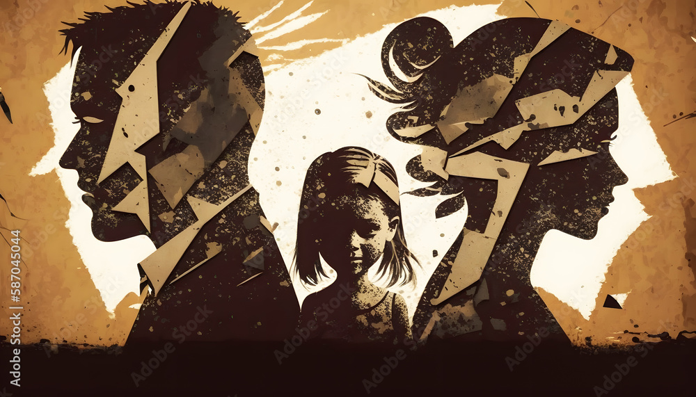 Divorce family breakup and division of children. Psychological problems ...
