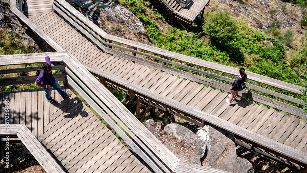 paiva passages, hiking area in a natural setting. wooden walkways ...