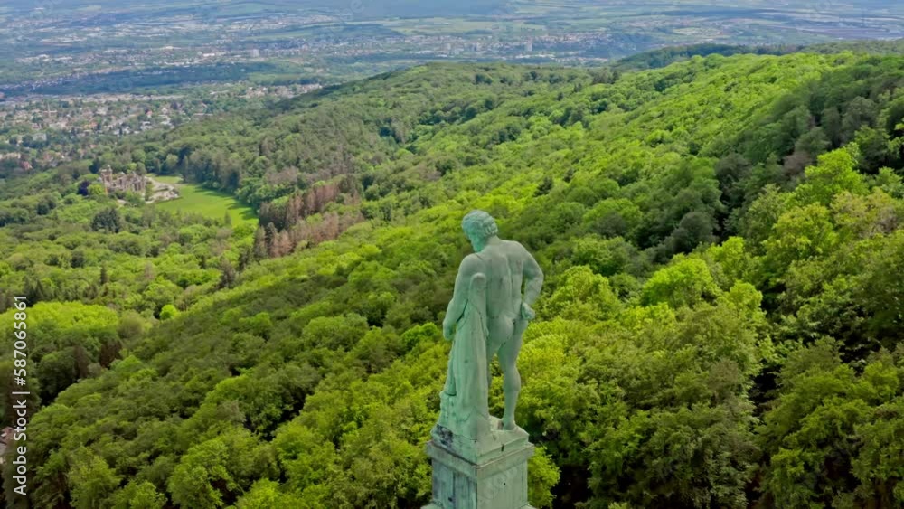 Hercules- the mountain park with a unique view over the city of Kassel ...