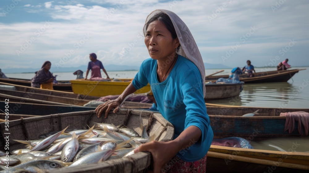 Social issues. Impact of overfishing on local communities who rely on ...