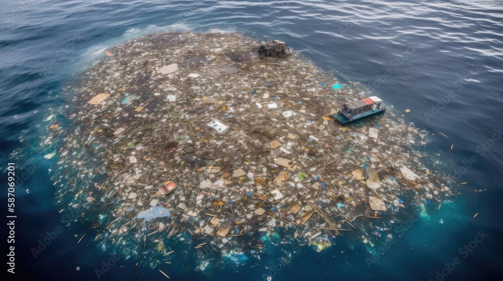 Social issues. Scale of ocean pollution, Great Pacific Garbage Patch ...