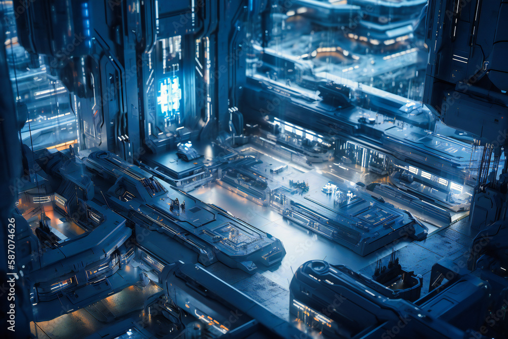 White and blue tones form a sleek, secure background, emphasizing the ...