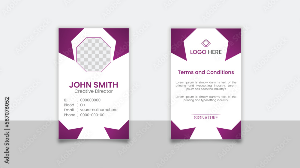 Modern and creative corporate company employee id card template ...