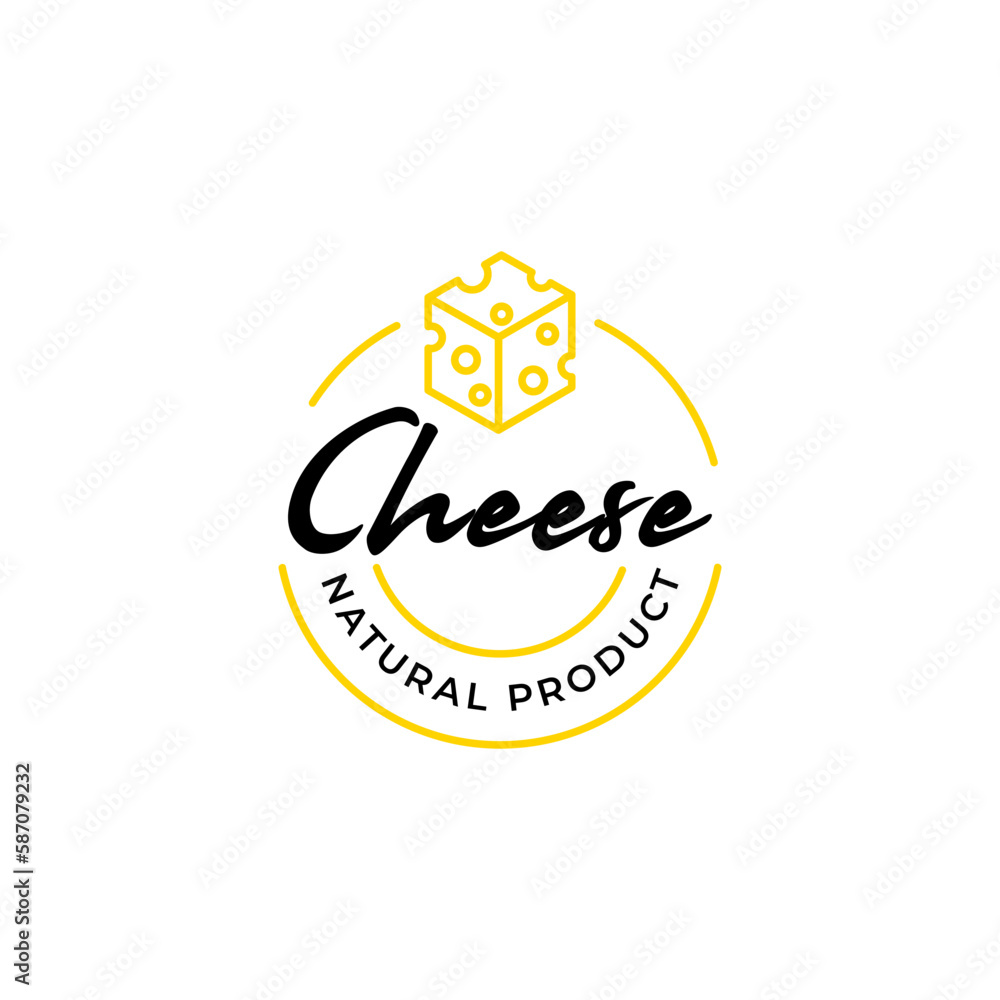 Vector cheese store logo design concept illustration idea Stock Vector ...