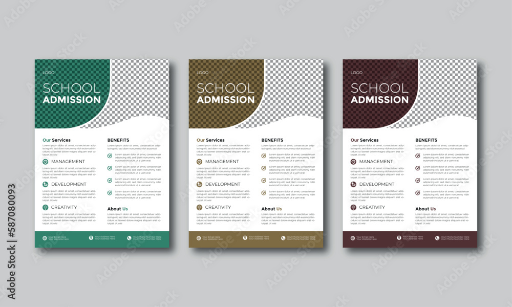 school admission flyer template design Stock Vector | Adobe Stock