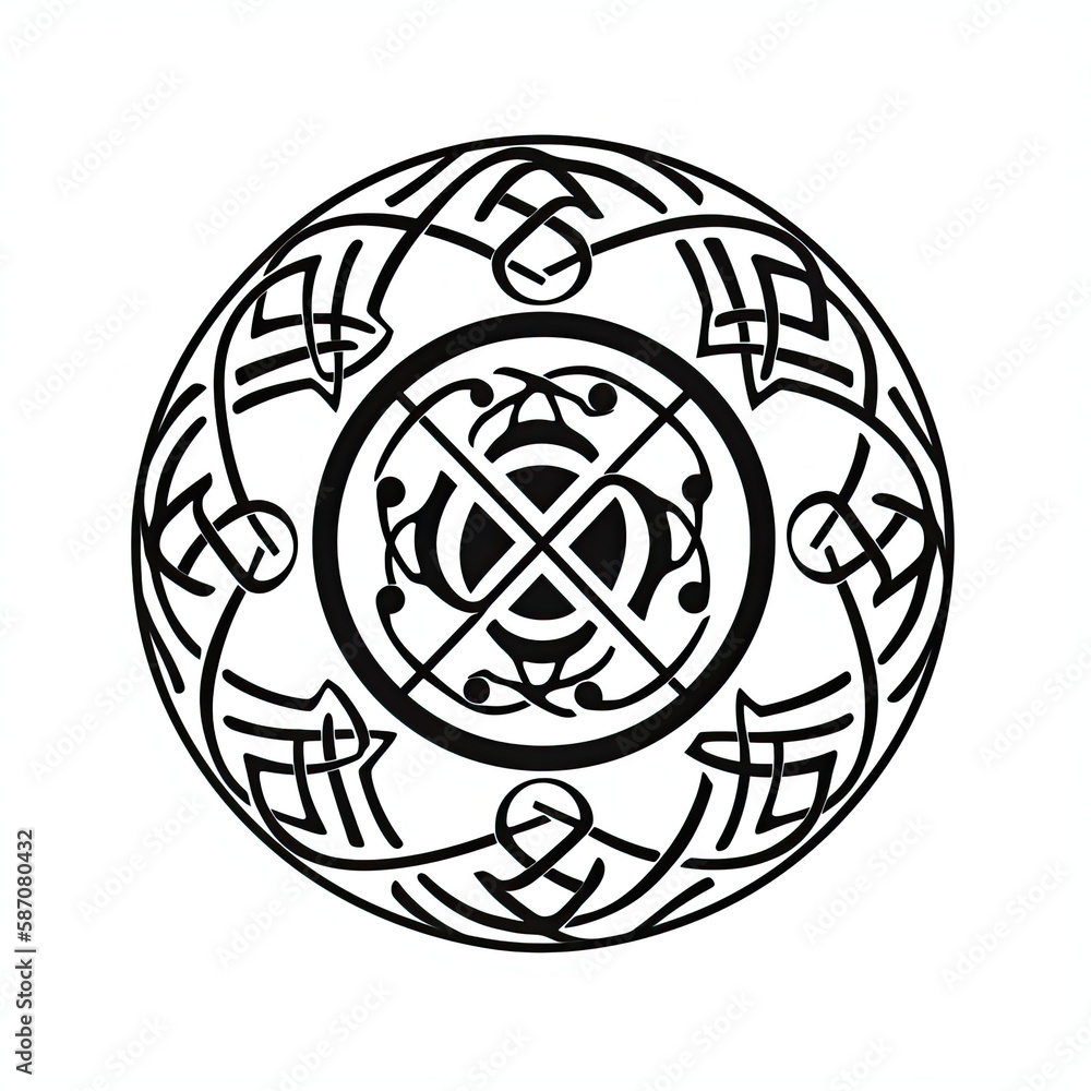 Celtic rune tattoo - By Generative AI Stock Illustration | Adobe Stock