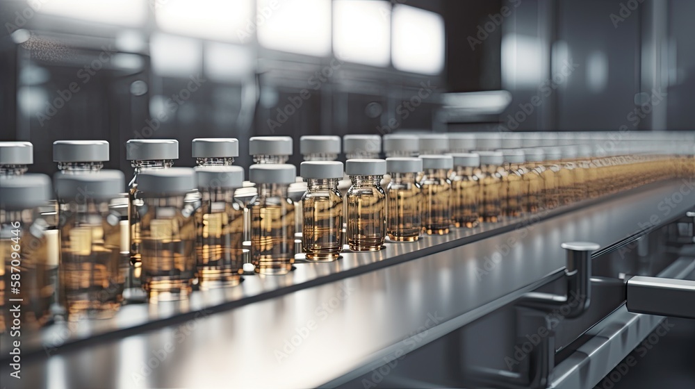 This is a digitally created 3D rendering of a pharmaceutical ...