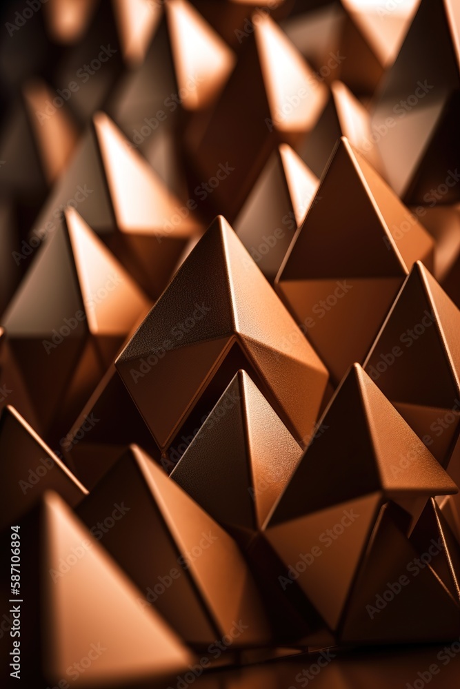 Textured Background of 3D angular shapes. Generative AI vertical shot ...