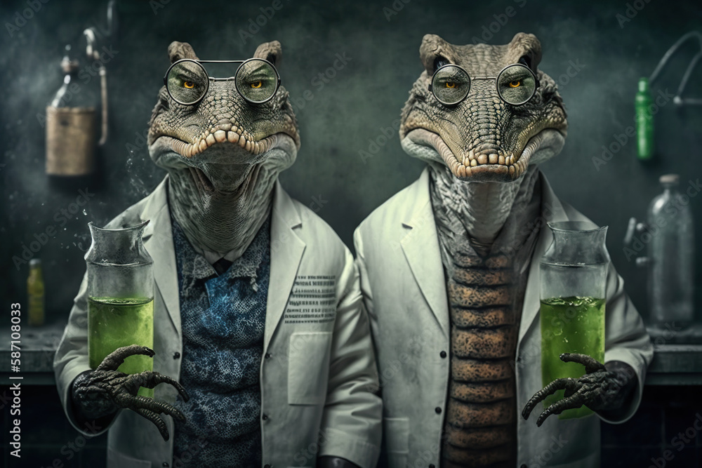 Crocodile Scientific Illustration