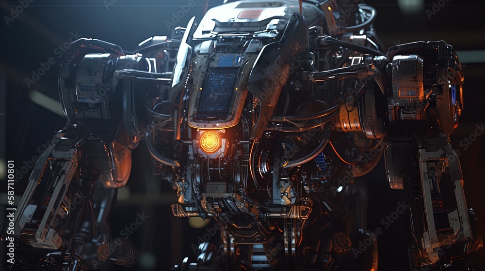 Futuristic Warfare: Dangerous Mech Robot Design in 8K created with ...