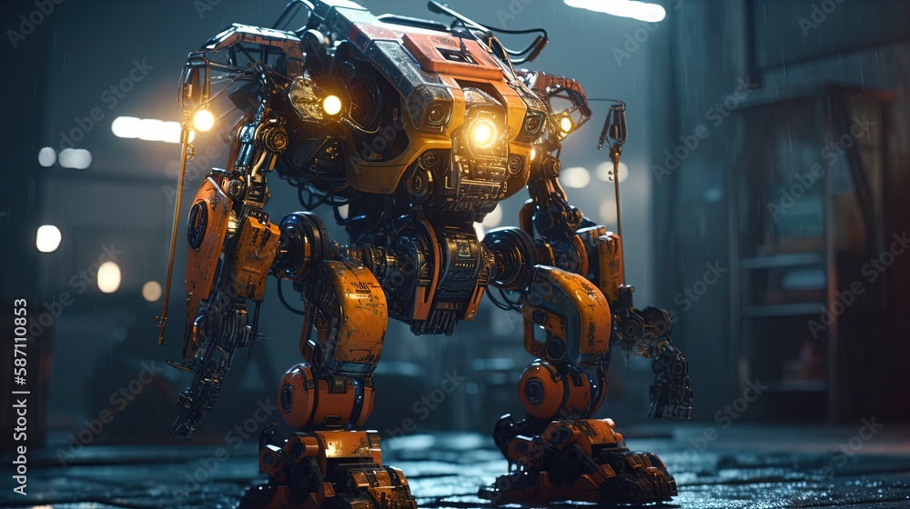 Futuristic Warfare: Dangerous Mech Robot Design in 8K created with ...