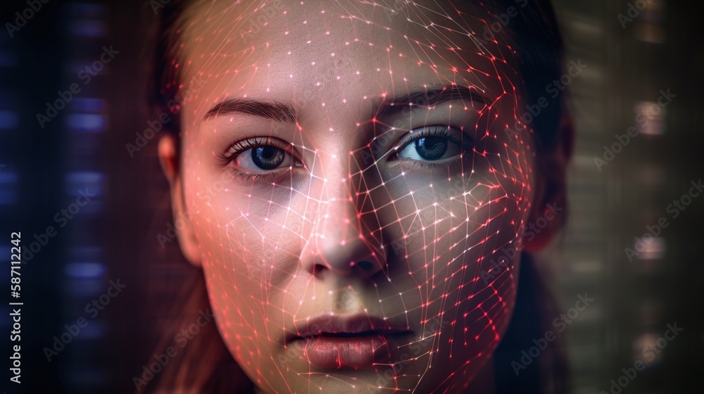 Fictional Person Looking Into Camera as a Graphical Representation of ...