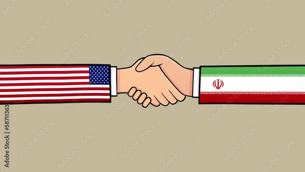 Agreement between American and Iranian politics Animation with country ...