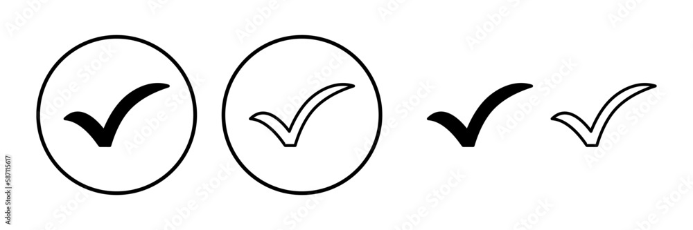check icon vector. check mark icon. check list button icon. Stock ...
