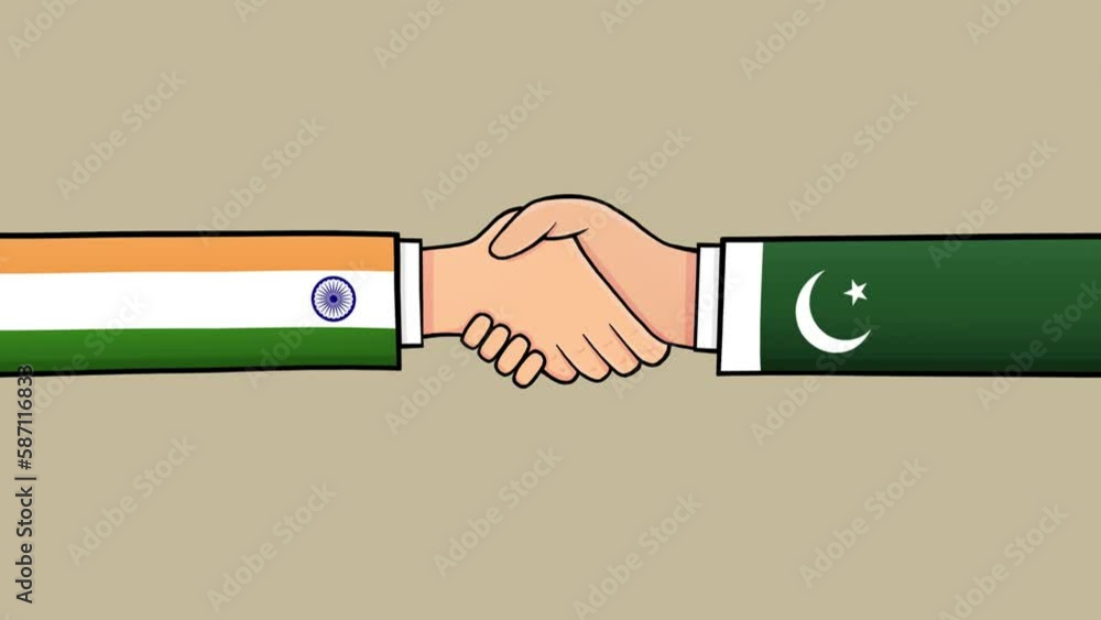 Agreement between India and Pakistan politics Animation with country ...