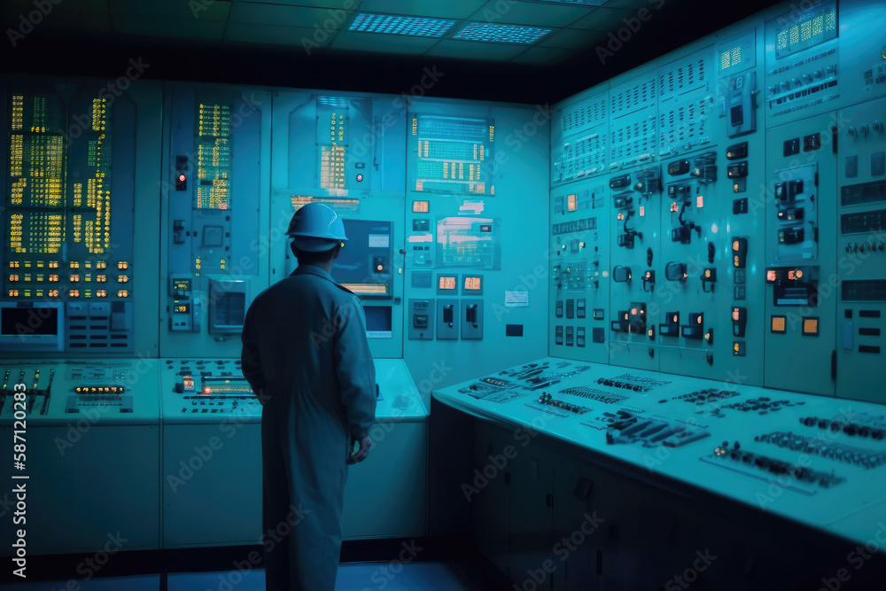 Electrical Station Central Control Panel Of Nuclear Power Plant electrical-station-central-control-panel-of-nuclear-power-plant