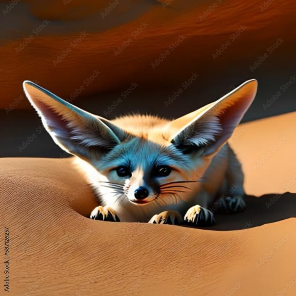Behold the beauty of the desert fox, the fennec, in its natural habitat ...