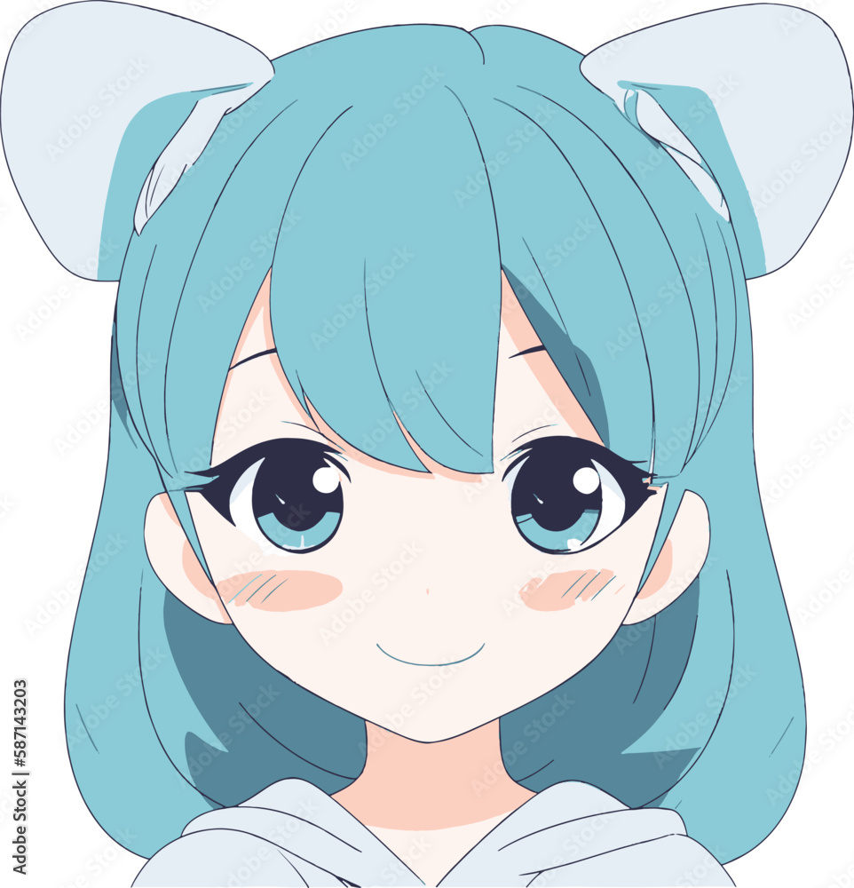 Anime style character young girl vector illustration design. Manga ...