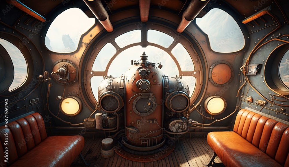Steampunk Spaceship Interior
