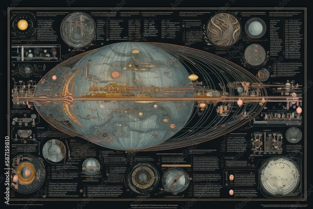 Worlds Beyond: Bold Infographics of Science Fiction Planets 7 Stock ...