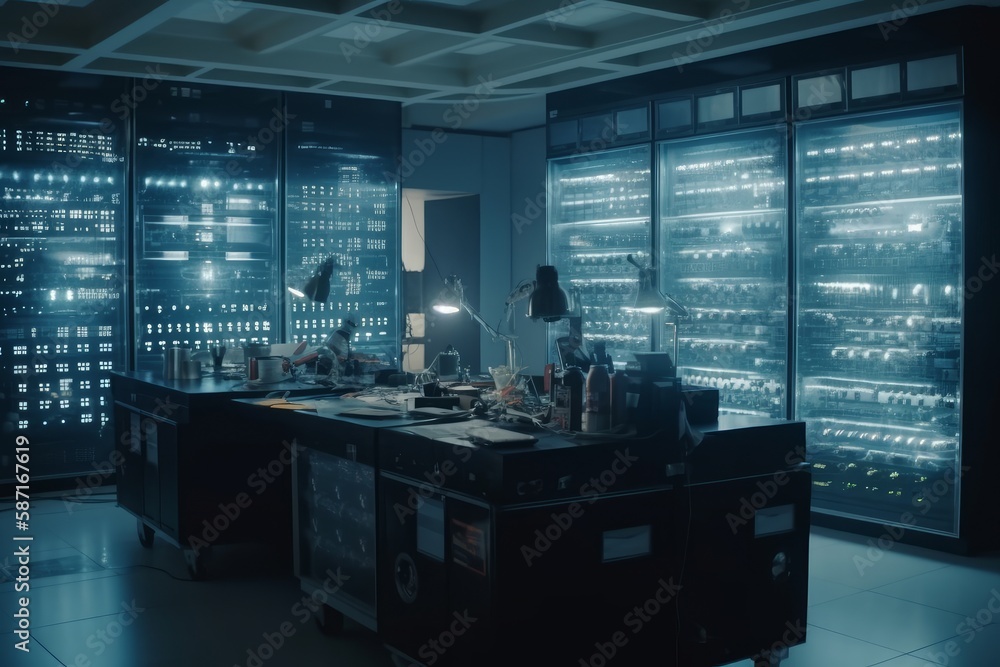 Ilustração Do Stock Stunning 8k Visualizations Of Encrypted Lab Data On Cloud Platform Using
