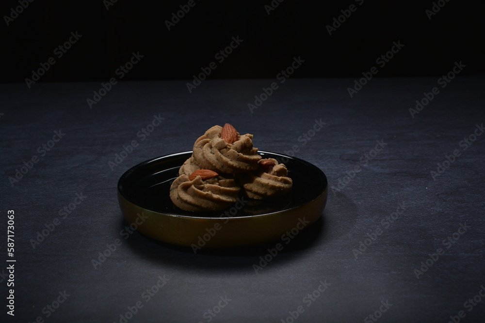 homemade halal quqi cookies with peanut, matcha, earl grey tea, almond ...