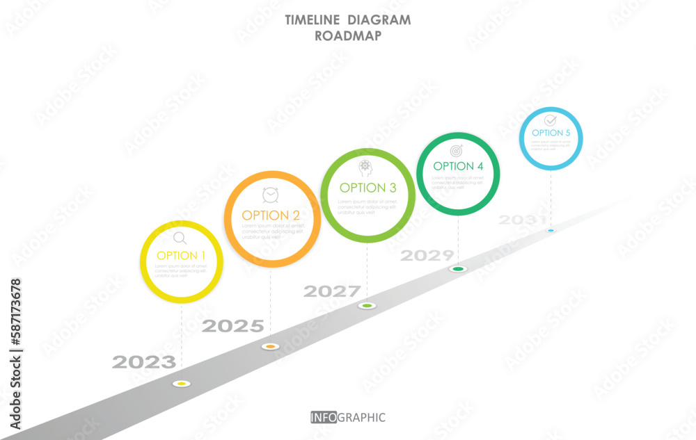 business project roadmap timeline diagram Infographic roadmap template ...