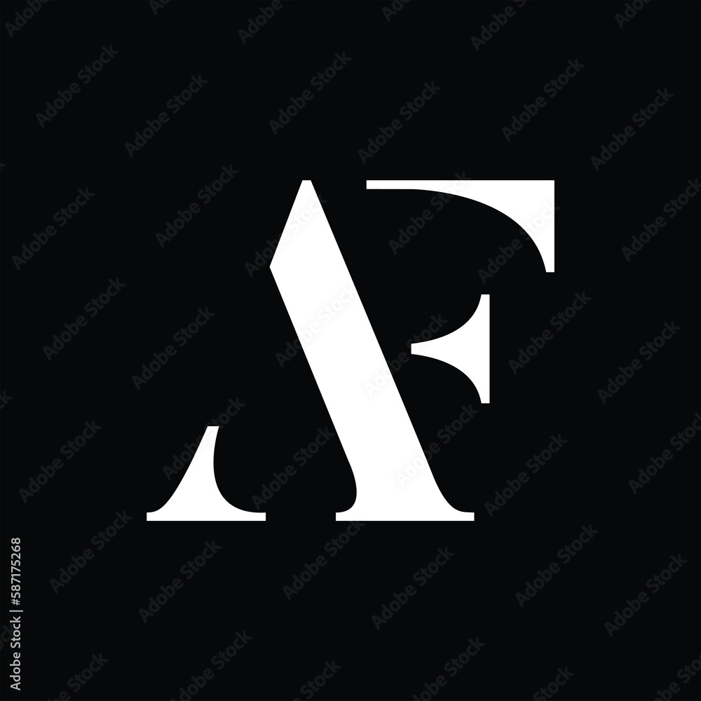 AF letter logo design icon business symbol Stock Vector | Adobe Stock