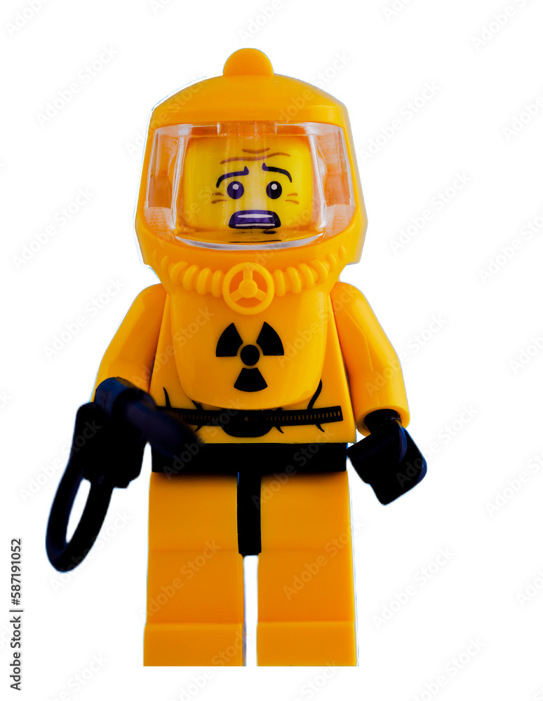 Dortmund - Deutschland 31. März 2023 Lego Figur Biohazard im ...