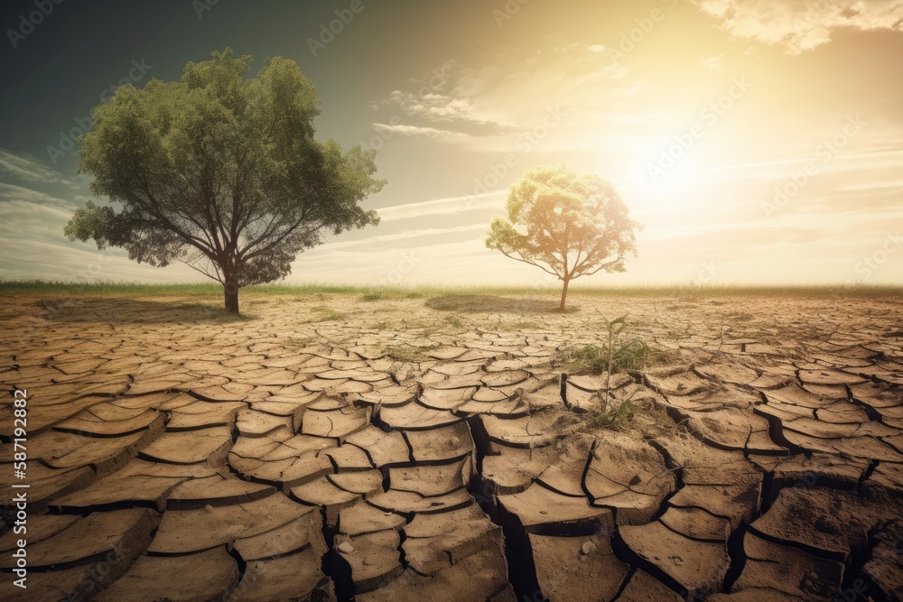 From drought area to green growth. Extreme drought, Concept drought and ...