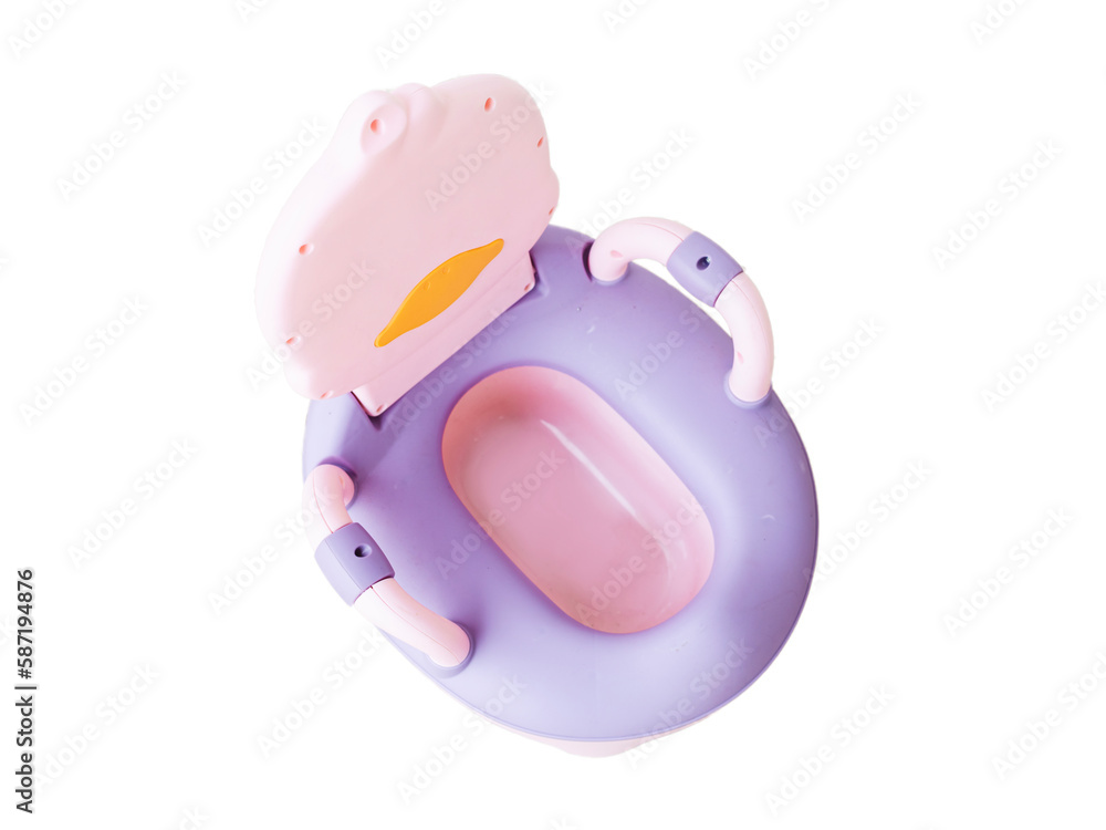 Pink Plastic Potty For Children. Photo On White Background. Potty for ...