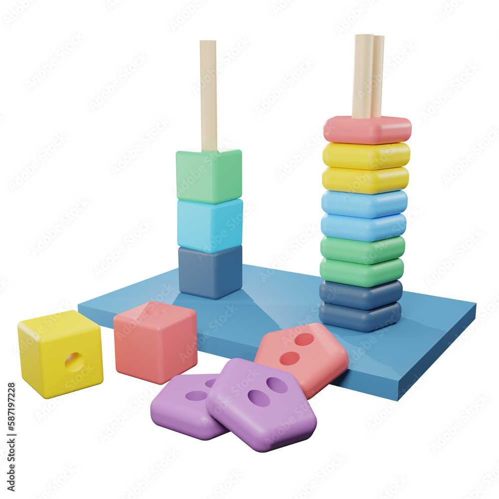 stacking wooden blocks 2 Stock Illustration | Adobe Stock