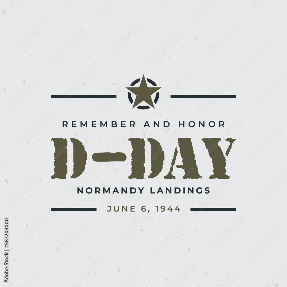 D-day memorial celebrations design template Stock Vector | Adobe Stock