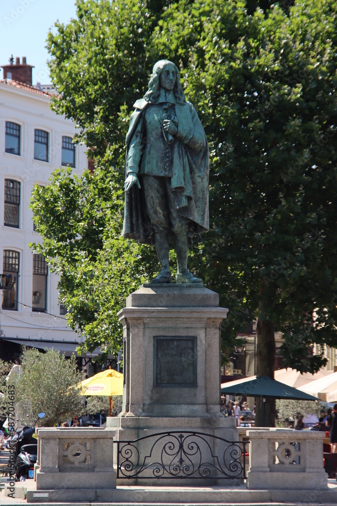 Statue of Grand Pensionary and mathematician Johan de Witt on the Place ...