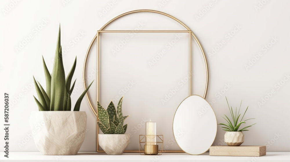 Modern Home Background. Stylish Interior Design. Generative AI. Stock ...