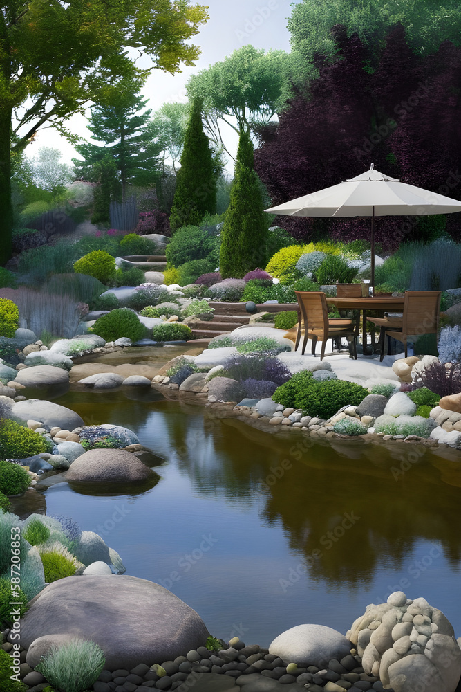 Creating a render of a non-existing garden ideas for landscape design ...