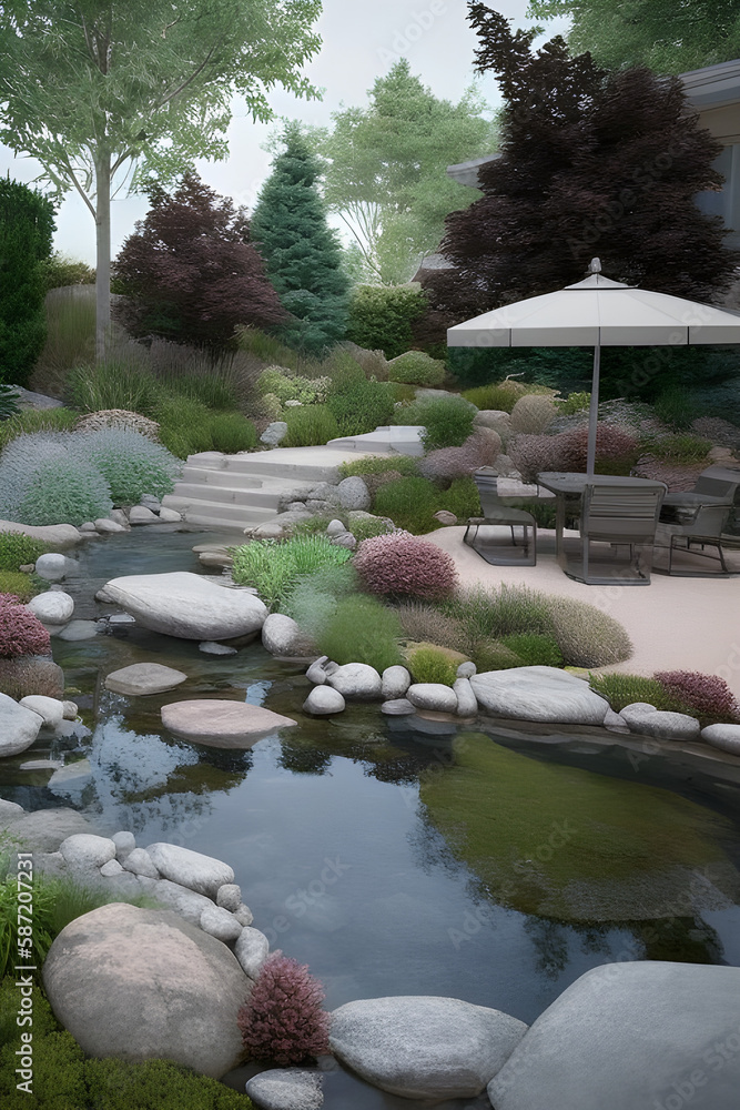 Creating a render of a non-existing garden ideas for landscape design ...